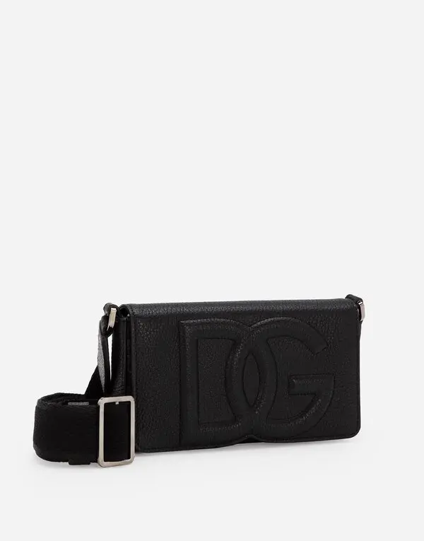 Dolce & Gabbana Dolce Gabbana Logo Embossed Mini Bag - Black