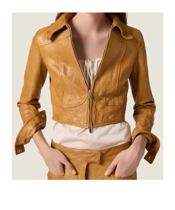 Miu Miu Leather Blouson Jacket