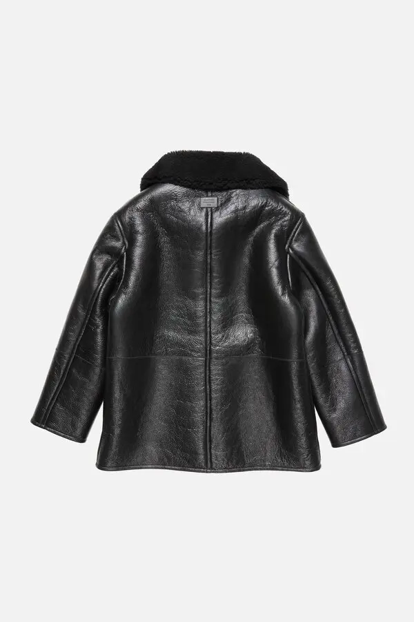 Acne Studios Leather Shearling Duffle Coat