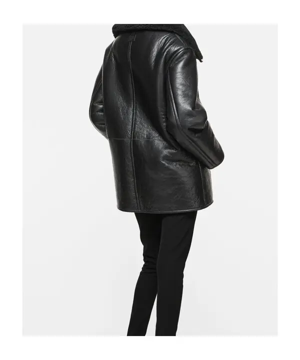 Acne Studios Leather Shearling Duffle Coat