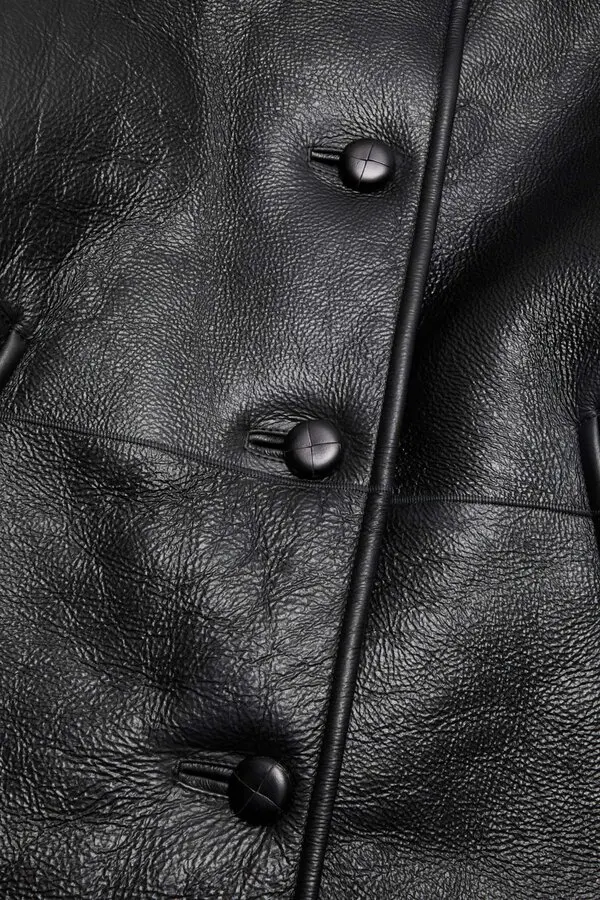 Acne Studios Leather Shearling Duffle Coat