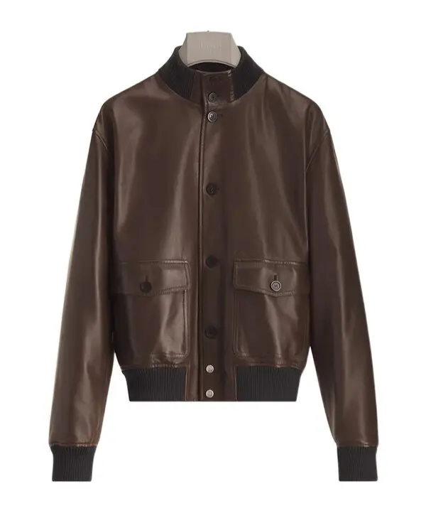 Dior Long-sleeve Leather Jacket