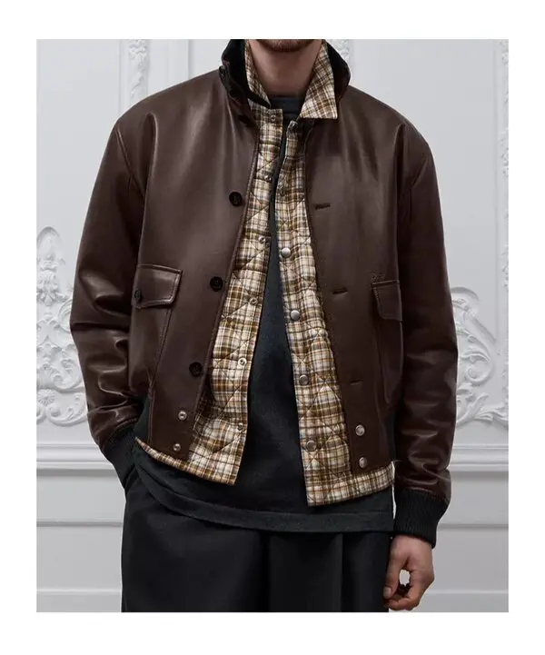 Dior Long-sleeve Leather Jacket