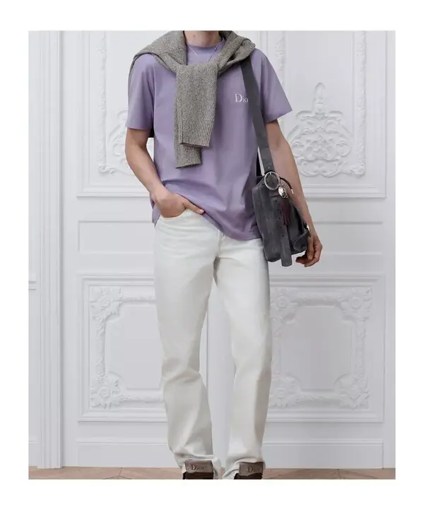 Dior T-shirt Mit Stickerei, Relaxed Fit