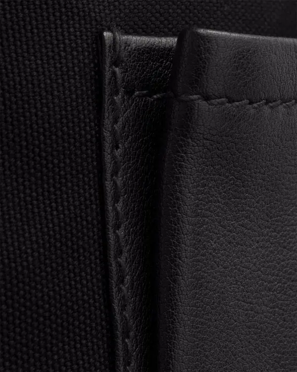 Prada Route Large Canvas And Leather Bag