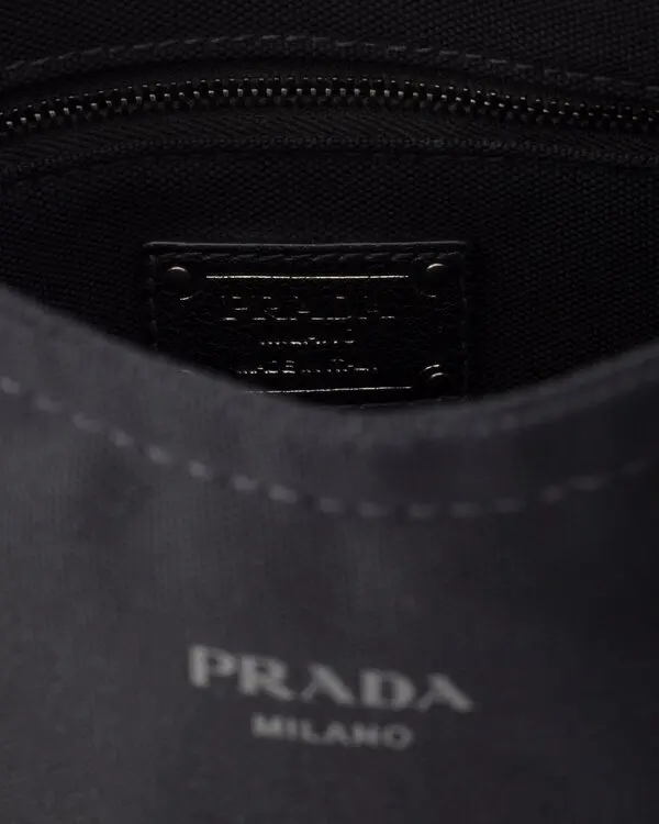 Prada Route Large Canvas And Leather Bag