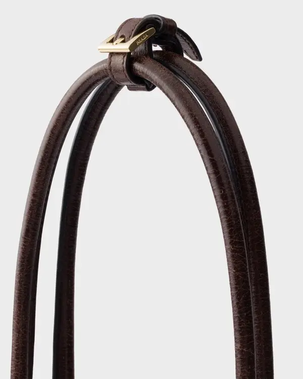 Prada Bonnie Extra-large Leather Bag - Dark Brown