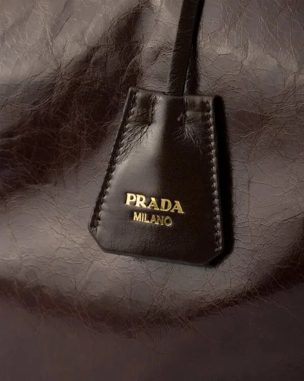 Prada Bonnie Extra-large Leather Bag - Dark Brown