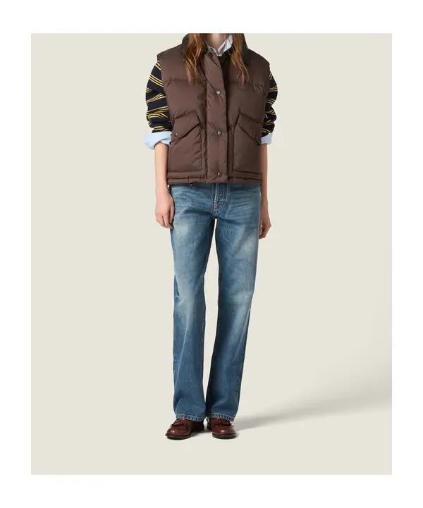 Miu Miu Technical Pongé Down Vest