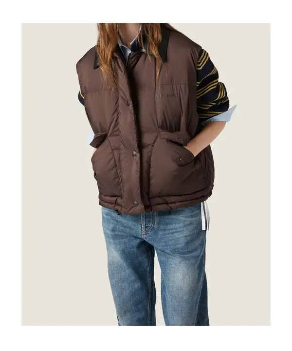Miu Miu Technical Pongé Down Vest