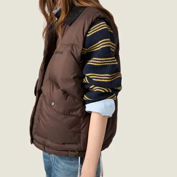 Miu Miu Technical Pongé Down Vest