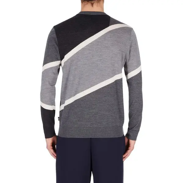 Emporio Armani Crewneck Longsleeve Knit Top - Grey