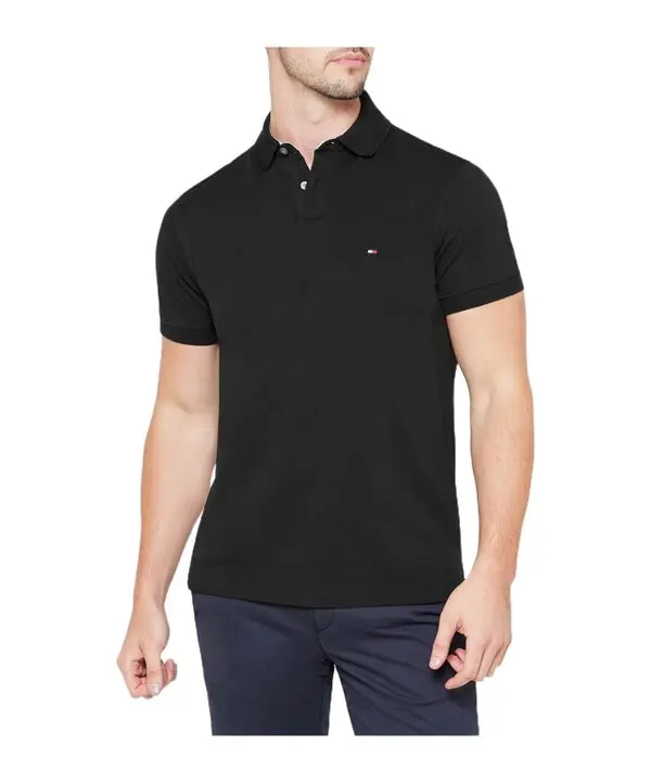 Tommy Hilfiger Minimalist Shortsleeve Polo Shirt - Black