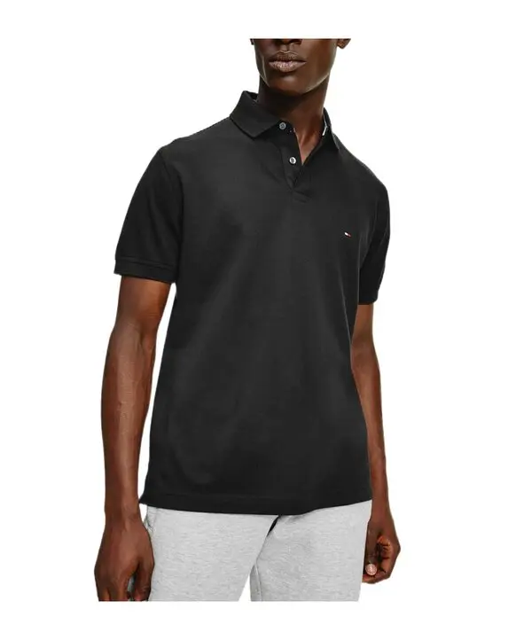 Tommy Hilfiger Minimalist Shortsleeve Polo Shirt - Black