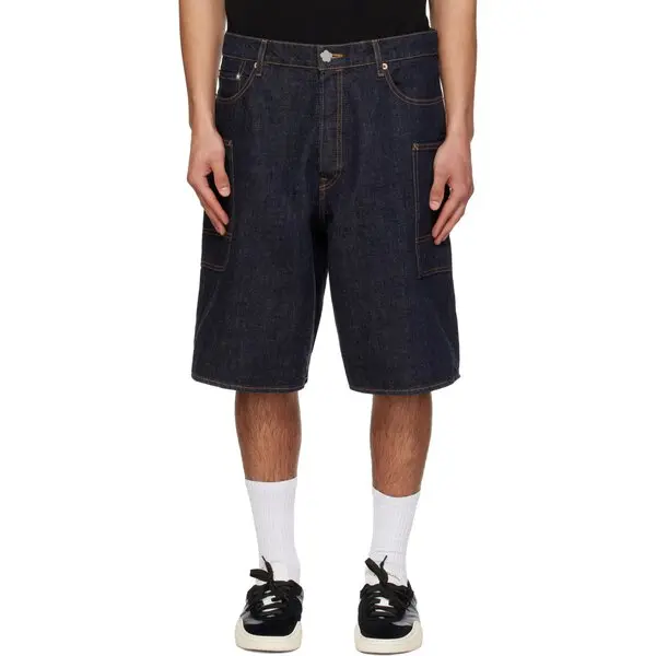 Kenzo Monkey Fit Short In Japanese Denim