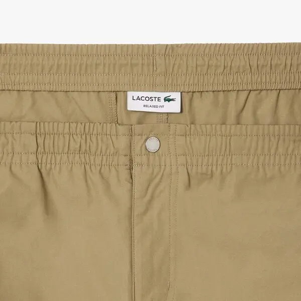 Lacoste Elastic Waistband With Button Fly, Short Length