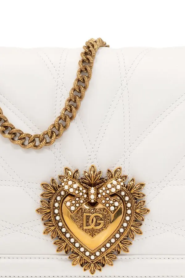 Dolce & Gabbana Dolce Gabbana Logo Plaque Devotion Shoulder Bag