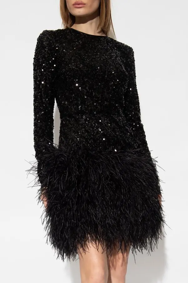 Dolce & Gabbana Feather-trim Sequinned Minidress