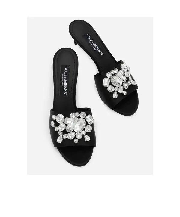 Dolce & Gabbana 60mm Crystal-embellished Mules