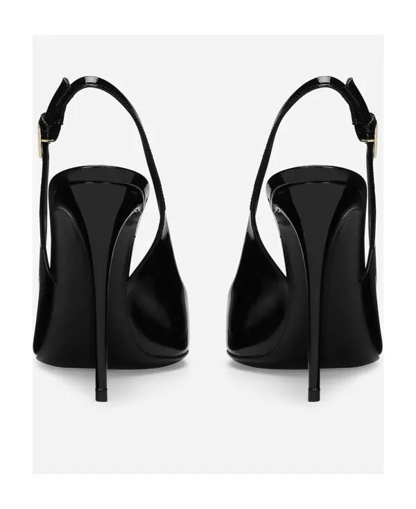 Dolce & Gabbana Dolce Gabbana Dg Logo Plaque Pointed Toe Slingbacks
