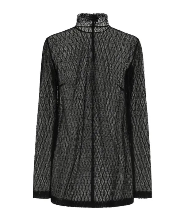Dolce & Gabbana Dolce Gabbana High-neck Long Sleeved Blouse