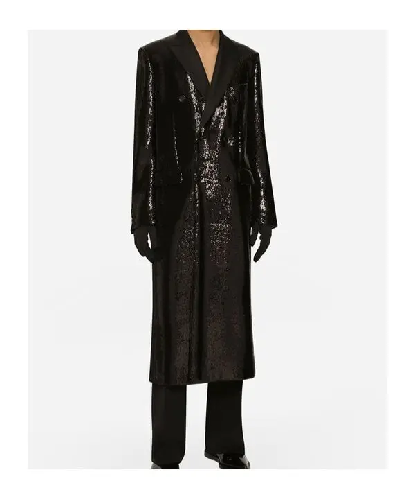 Dolce & Gabbana Dolce Gabbana Sequined Double-breasted Coat