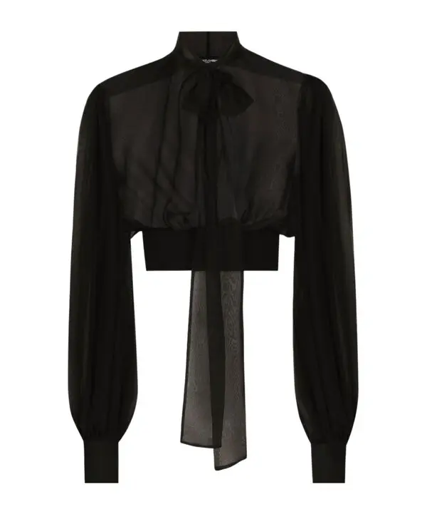 Dolce & Gabbana Dolce Gabbana Pussy-bow Chiffon Blouse