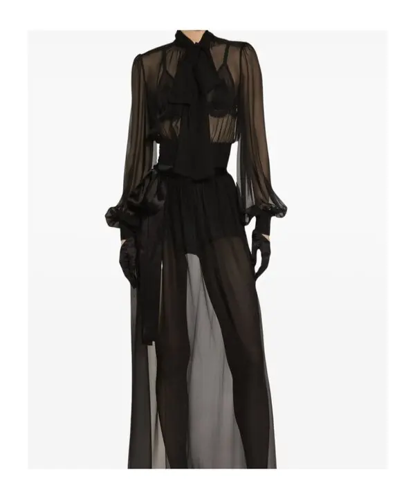Dolce & Gabbana Dolce Gabbana Pussy-bow Chiffon Blouse