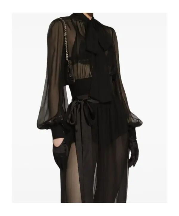 Dolce & Gabbana Dolce Gabbana Pussy-bow Chiffon Blouse