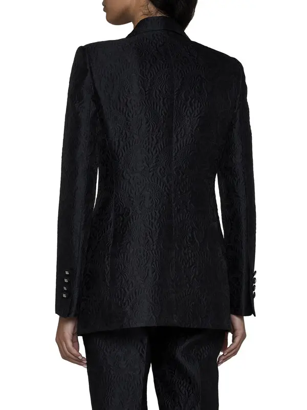 Dolce & Gabbana Dolce Gabbana Floral Jacquard Single-breasted Blazer