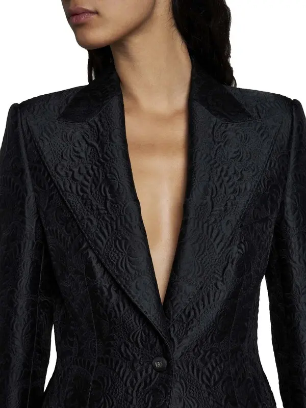 Dolce & Gabbana Dolce Gabbana Floral Jacquard Single-breasted Blazer