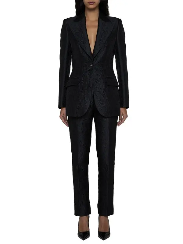 Dolce & Gabbana Dolce Gabbana Floral Jacquard Single-breasted Blazer