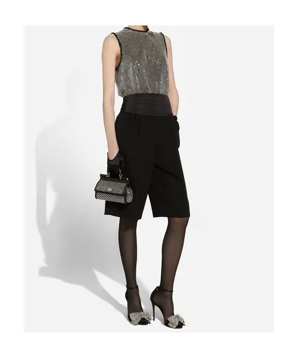 Dolce & Gabbana Dolce Gabbana Gabardine Tuxedo Bermuda Shorts