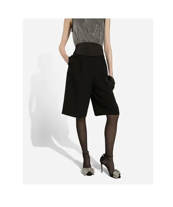 Dolce & Gabbana Dolce Gabbana Gabardine Tuxedo Bermuda Shorts