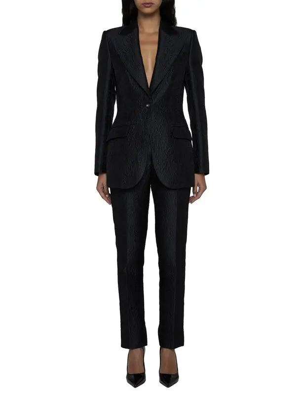 Dolce & Gabbana Dolce Gabbana Floral Jacquard Tailored Pants