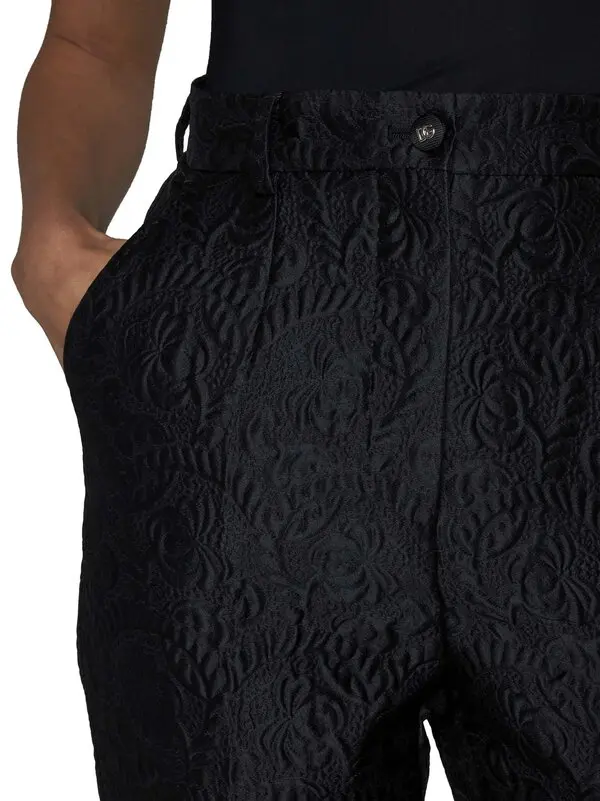 Dolce & Gabbana Dolce Gabbana Floral Jacquard Tailored Pants
