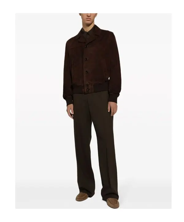Dolce & Gabbana Dolce Gabbana Buttoned Bomber Jacket