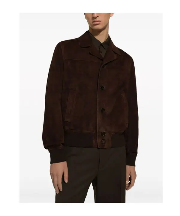 Dolce & Gabbana Dolce Gabbana Buttoned Bomber Jacket