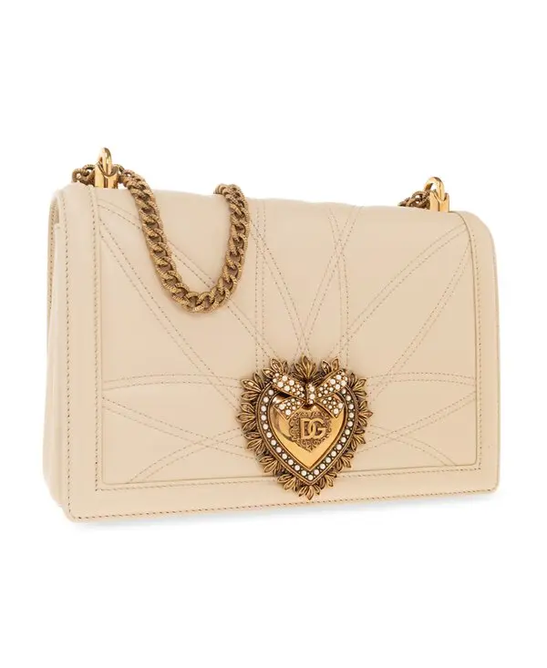 Dolce & Gabbana Dolce Gabbana Logo Plaque Devotion Shoulder Bag