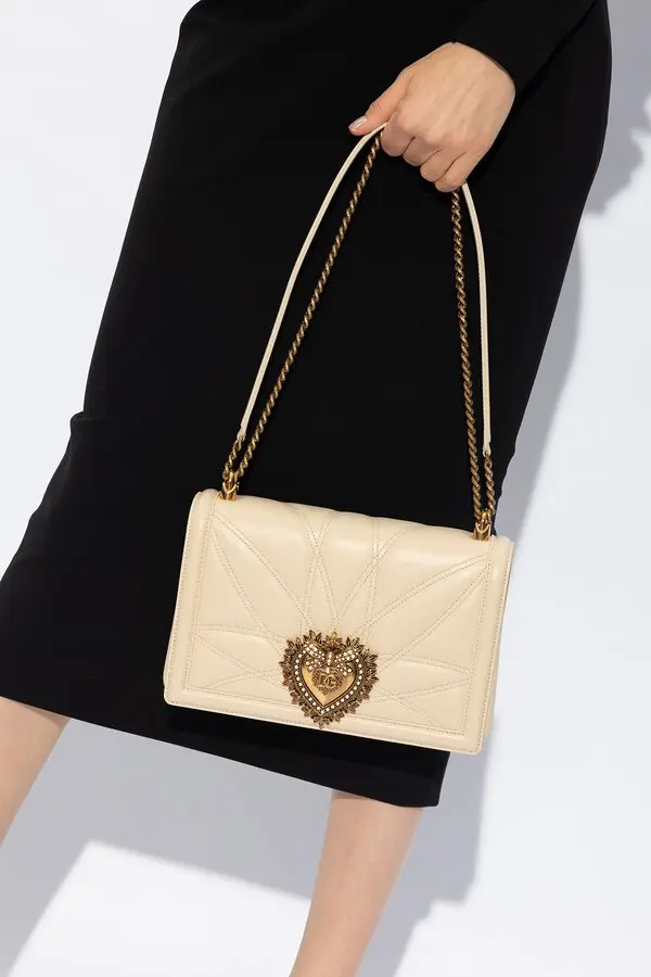 Dolce & Gabbana Dolce Gabbana Logo Plaque Devotion Shoulder Bag
