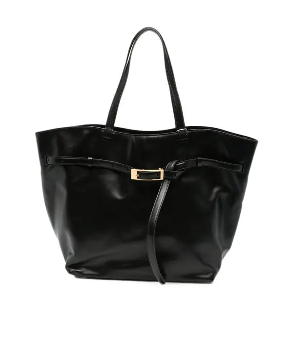 ANINE BING Small Elly Buckled Leather Tote Bag