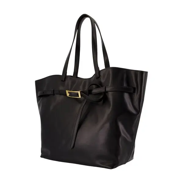 ANINE BING Small Elly Buckled Leather Tote Bag