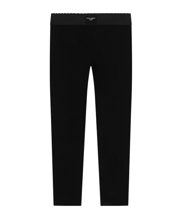 Dolce & Gabbana Appliqué-logo Straight-leg Leggings