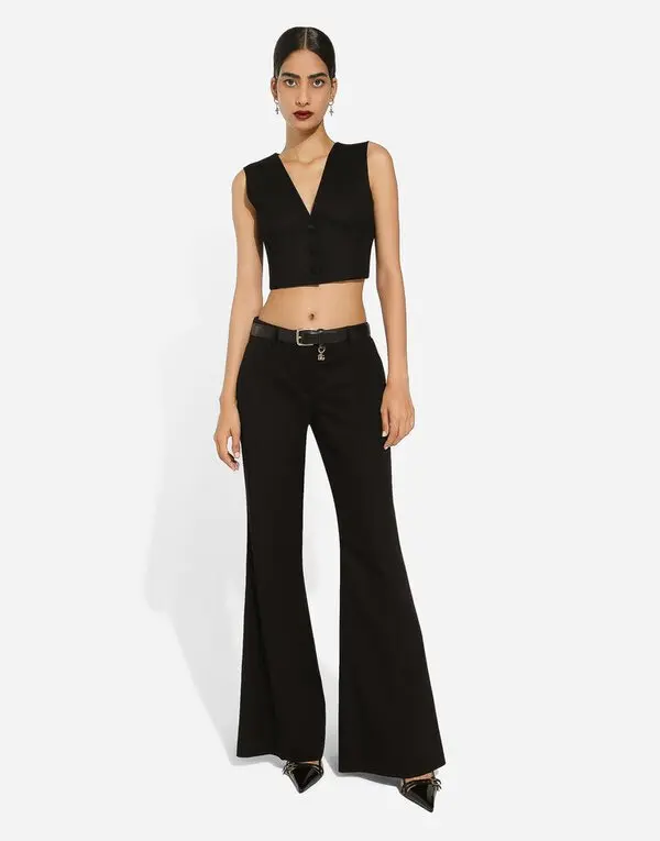 Dolce & Gabbana Dolce Gabbana Corset Detailed Cropped Cady Waistcoat