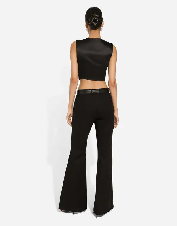 Dolce & Gabbana Dolce Gabbana Corset Detailed Cropped Cady Waistcoat