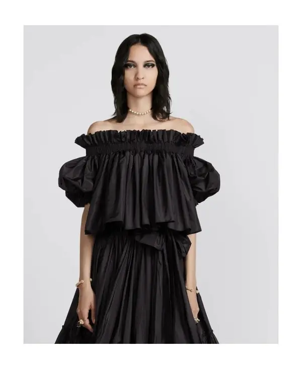 Dior Off-the-shoulder Smocked Top