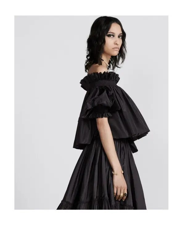 Dior Off-the-shoulder Smocked Top