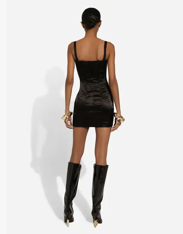 Dolce & Gabbana Dolce Gabbana Short Strapless Satin Dress