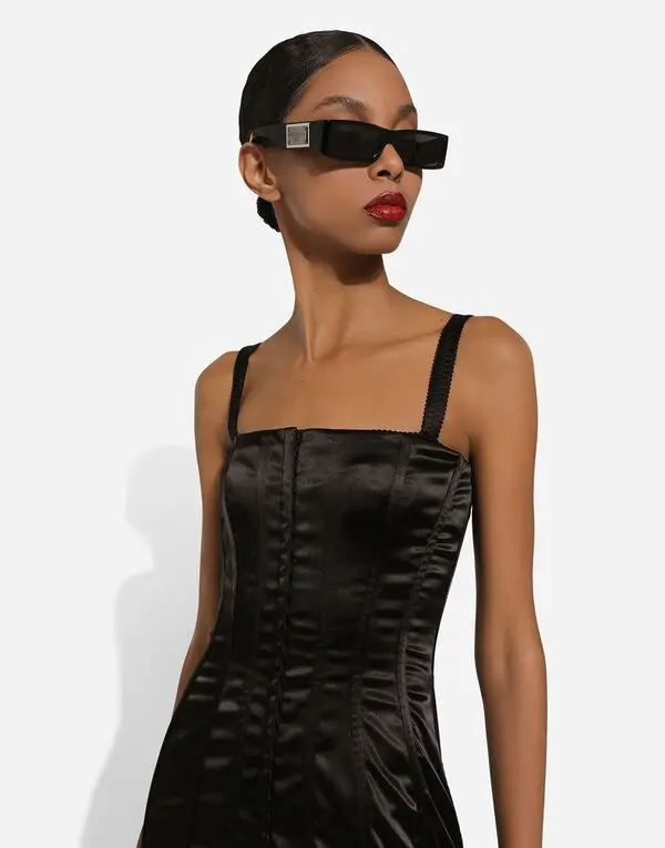 Dolce & Gabbana Dolce Gabbana Short Strapless Satin Dress