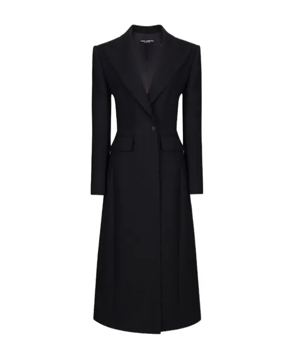 Dolce & Gabbana Dolce Gabbana Double-breasted Fitted Waist Long Coat